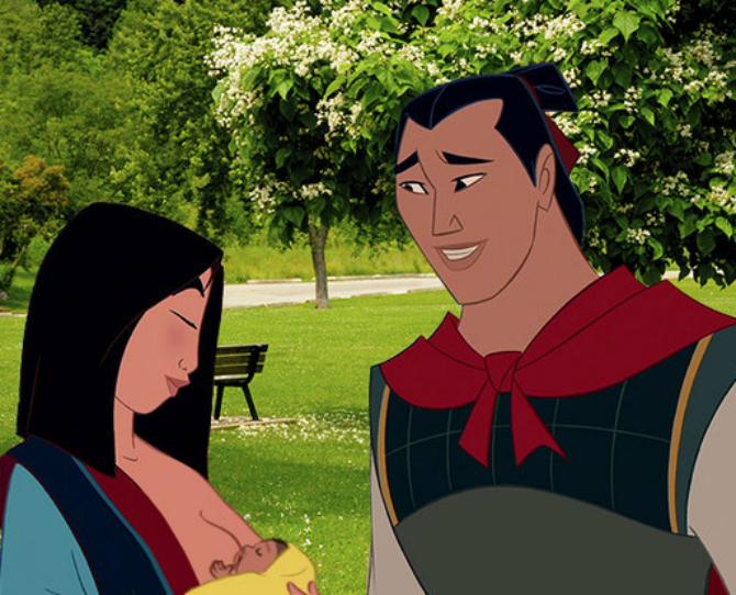 5 Disney Princesses Breastfeeding in Public