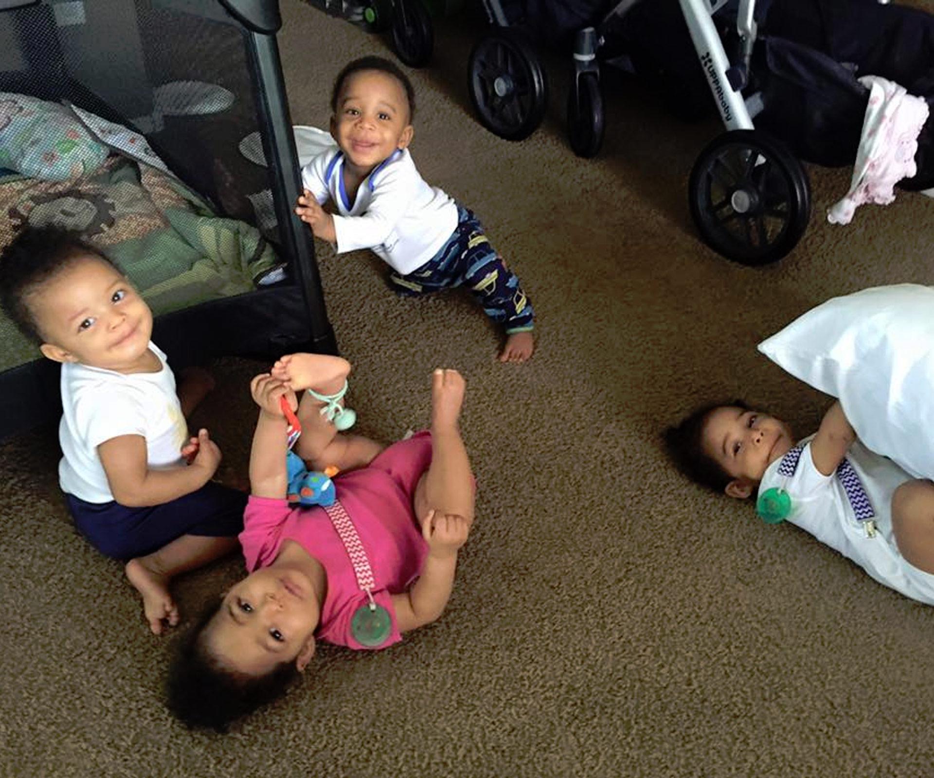Carlos Morales' quadruplets celebrate first birthday