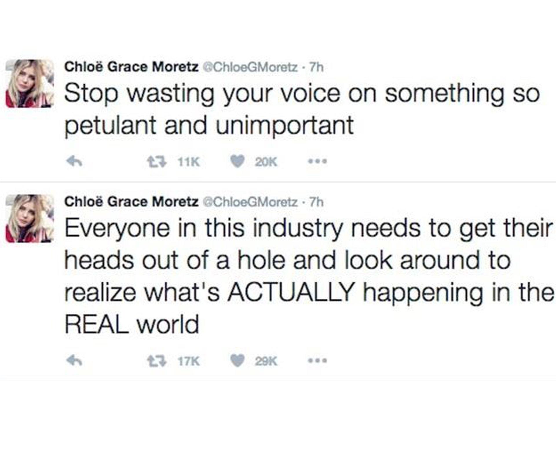 Khloe Kardashian lashes out at Chloe Moretz