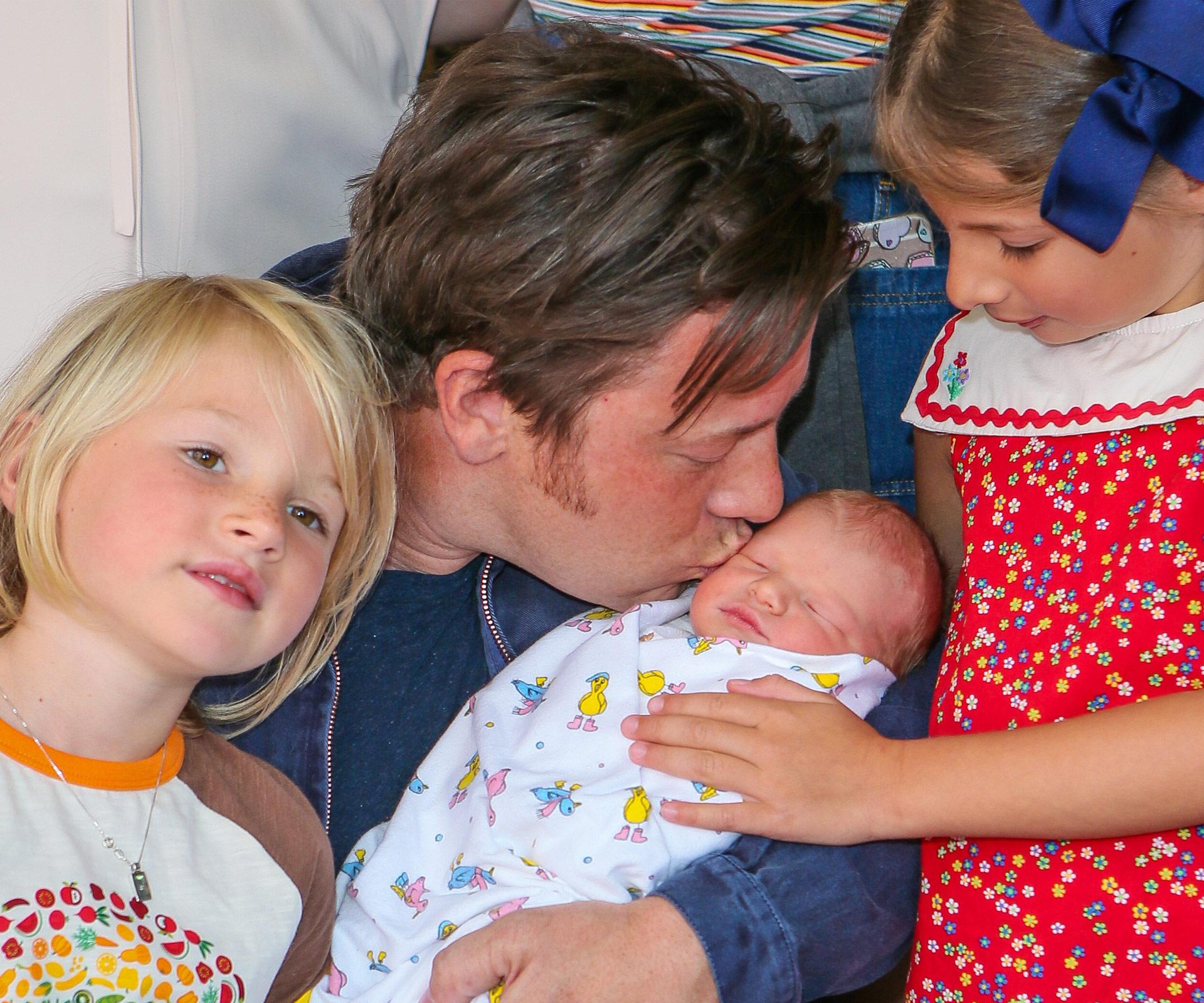 Jamie Oliver’s first daddy and baby day out
