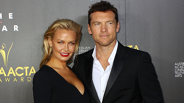 Lara Bingle and Sam Worthington make red carpet debut