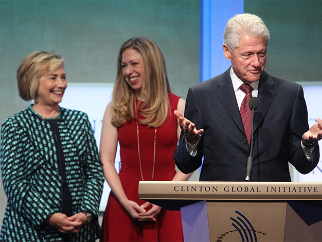 Bill and Hillary Clinton photos of their granddaughter