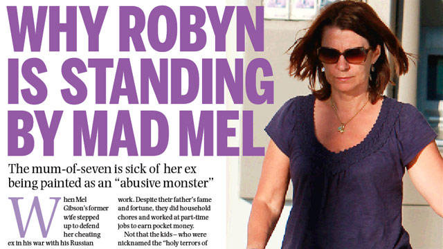 Why Robyn is standing by mad Mel