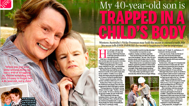 My 40-year-old son is trapped in a child's body