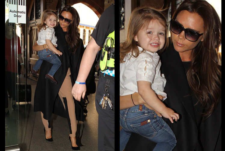 Harper Beckham is all smiles!
