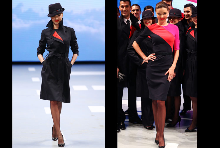 Kerr models new look for Qantas