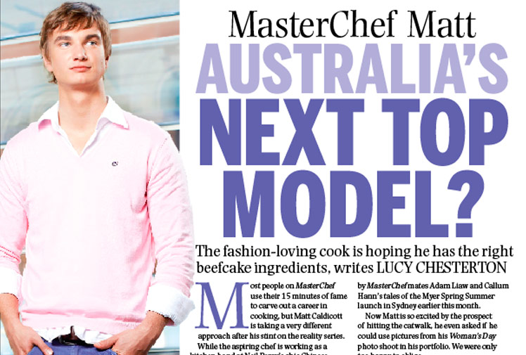 MasterChef Matt a top model?