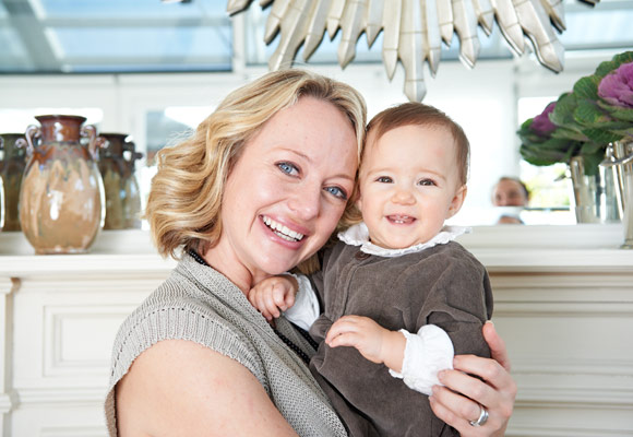 On set with Shelley Craft and her daughter Milla