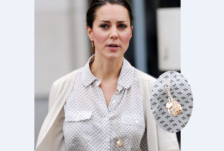 Kate wears Prince George charm necklace