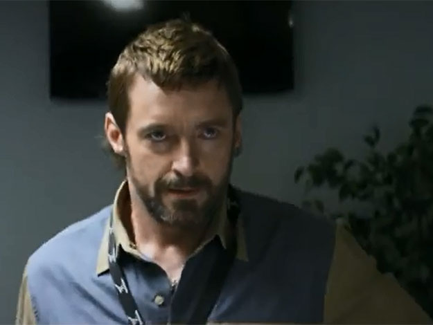 Hugh Jackman turns back time with mullet for new movie "Chappie"