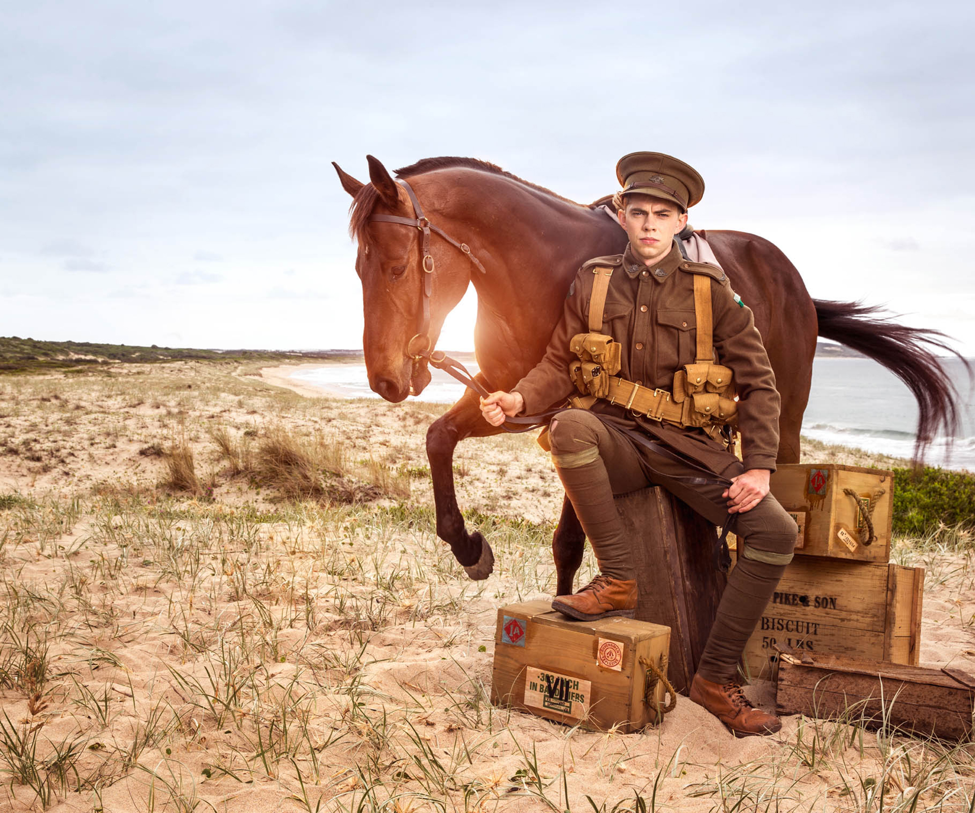 The cast of Gallipoli celebrate ANZAC Day