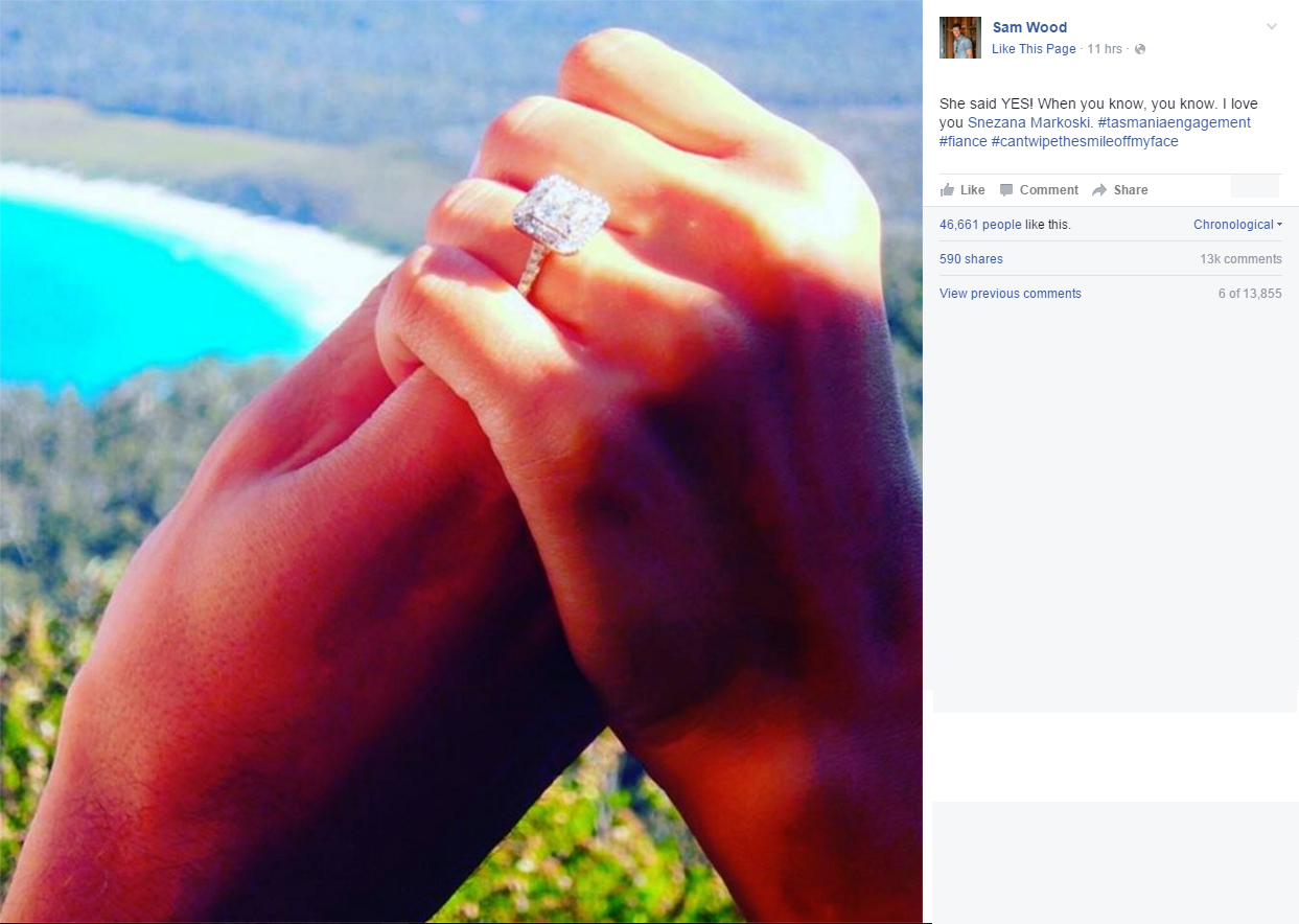 The Bachelor's Sam Wood and Snezana Markoski engaged