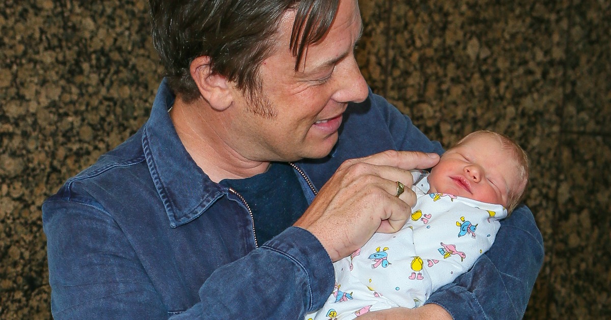 Jamie Oliver shares adorable photo of baby's first bath time