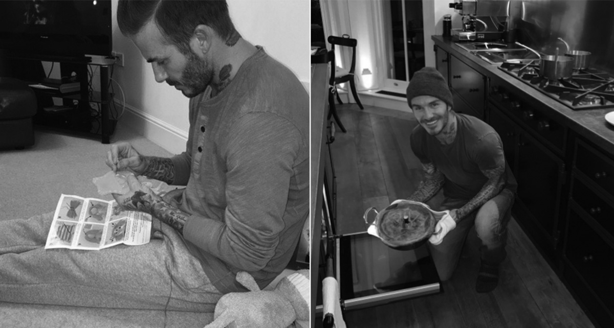 David Beckham nails stay-at-home dad duties
