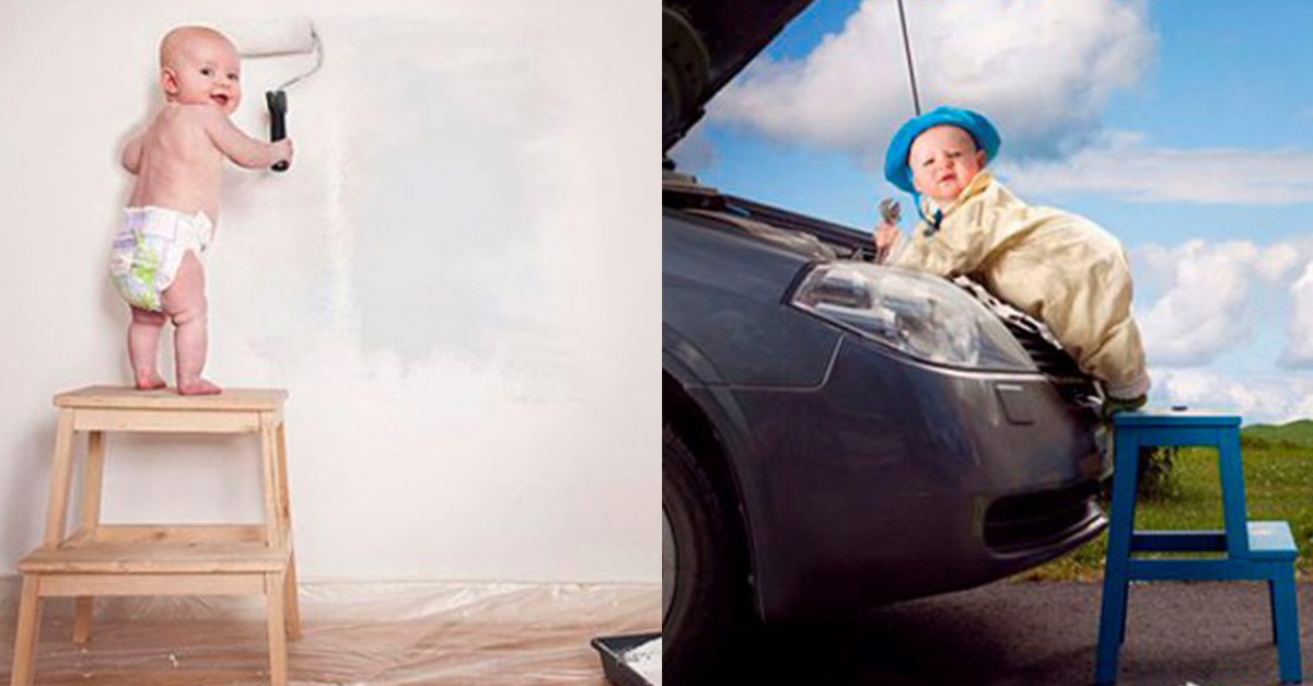 The best (and least corny) staged baby photos