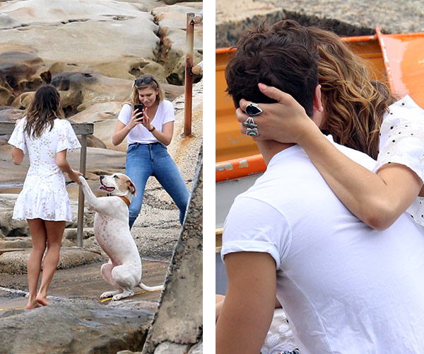 The Bachelor Matty J Laura Byrne Buster dog photo shoot