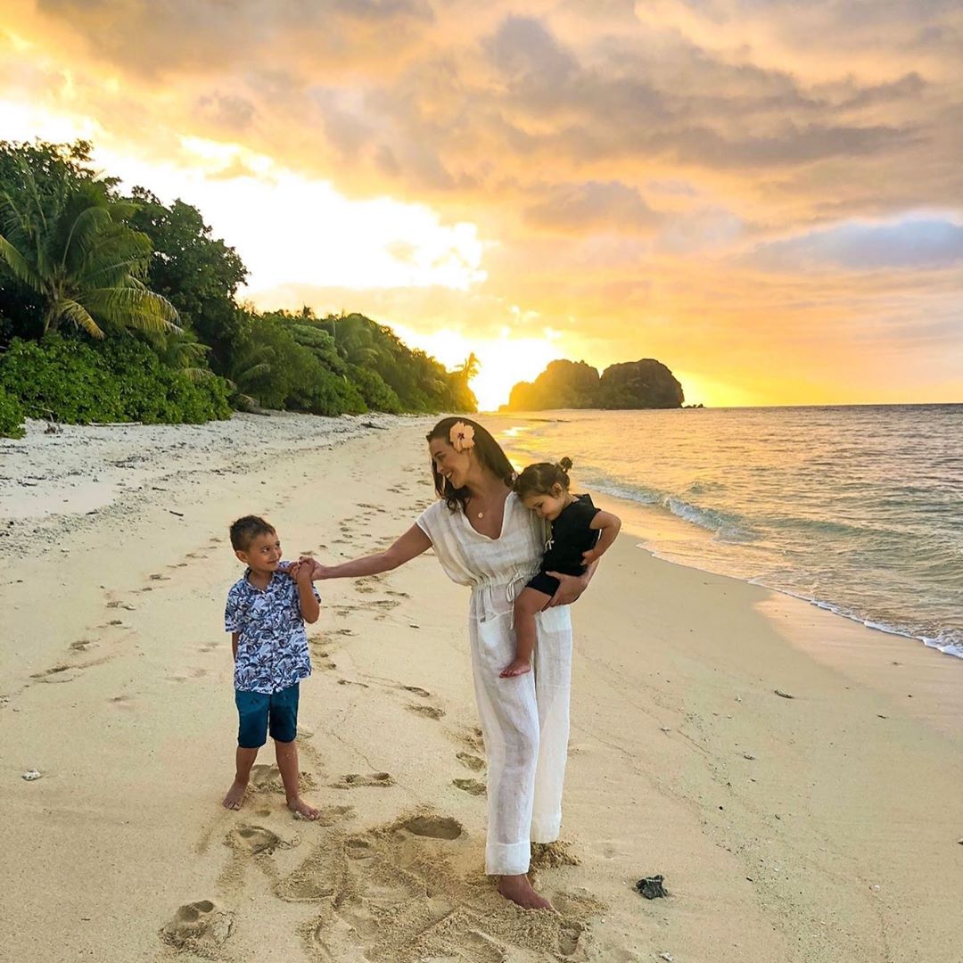 Megan Gale and fiancé Shaun Hampson's cutest family photos