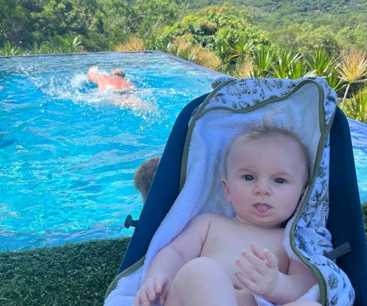 Kyle Sandilands and Tegan Kynaston's son Otto is melting our hearts